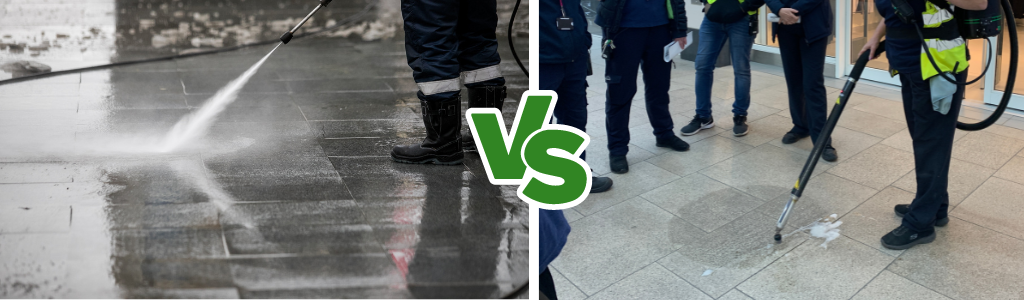 Gum Removal: Pressure Washing vs. Steam Machines